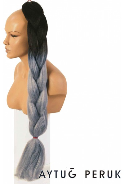 AYTUĞ PERUK Mıss Hair Braıd - T4 / Silver Grey - Zenci Örgüsü Saçı, Afrika Örgüsü Malzemesi,rasta,topuz Saçı