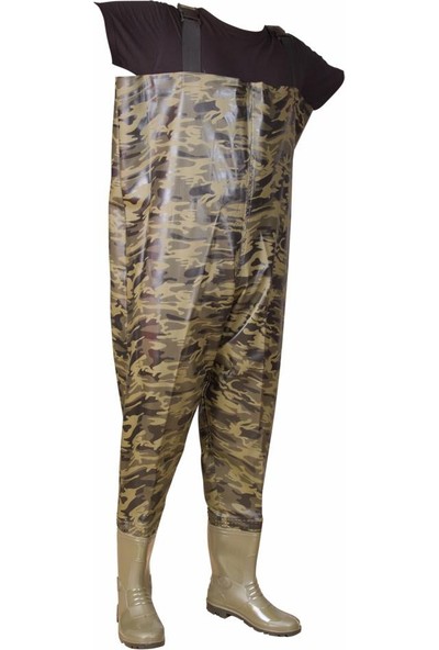 Alamatra Pvc Kamuflaj Tulum Çizme