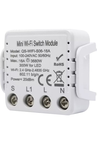 Beauty Life QS-WIFI-S06 Tuya Wifi Akıllı Anahtar Soket Modülü Ev (Yurt Dışından) Beauty Life QS-WIFI-S06 Tuya Wifi Akıllı Anahtar Soket Modülü Ev (Yurt Dışından)