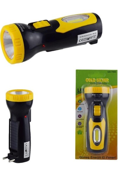 Sinerji Shop Gold GS-7000 Güneş Enerjili Şarjlı El Feneri