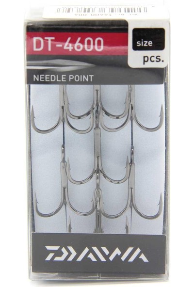 Daiwa DT-4600 Size 4 7 Pcs Hameçon Nikel Üçlü Olta Iğnesi