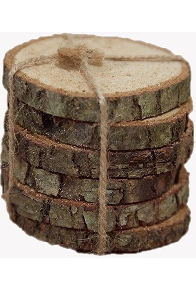 Ahşap Pusula Ak Ahşap Kütük 6'lı Bardak Altı Ahşap Pusula Ak Ahşap Kütük 6'lı Bardak Altı