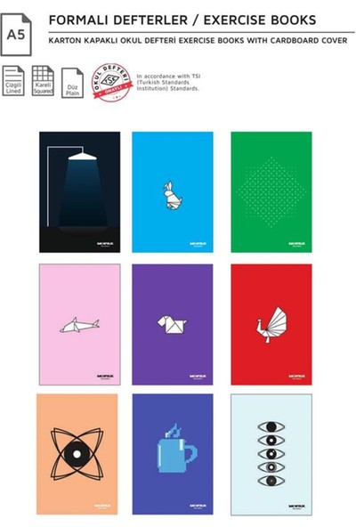 Mopak Mopak A5 Defter Karton Kapak Kareli 40 Yaprak Defterler Mopak Mopak A5 Defter Karton Kapak Kareli 40 Yaprak Defterler