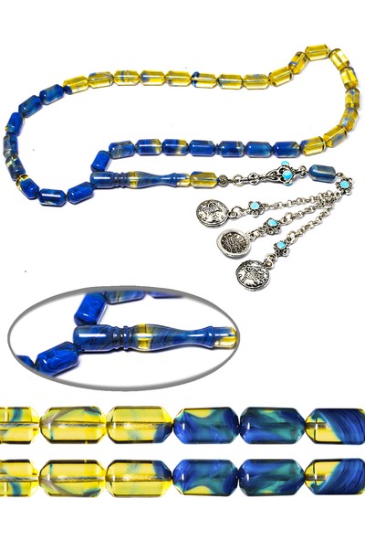 Tesbih Atölyesi Mavi Şeffaf Renk Hüzmesi Sıkma Kehribar Tesbih Tesbih Atölyesi Mavi Şeffaf Renk Hüzmesi Sıkma Kehribar Tesbih