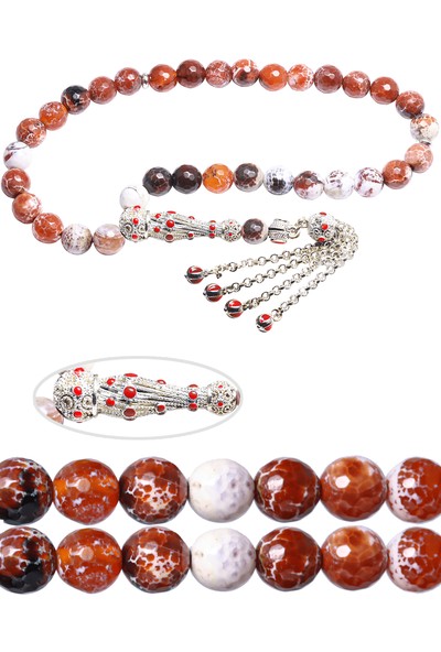 Tesbih Atölyesi Kırmızı Mineli Telkari Püsküllü Iri Boy Kırmızı Akik Tesbih Tesbih Atölyesi Kırmızı Mineli Telkari Püsküllü Iri Boy Kırmızı Akik Tesbih