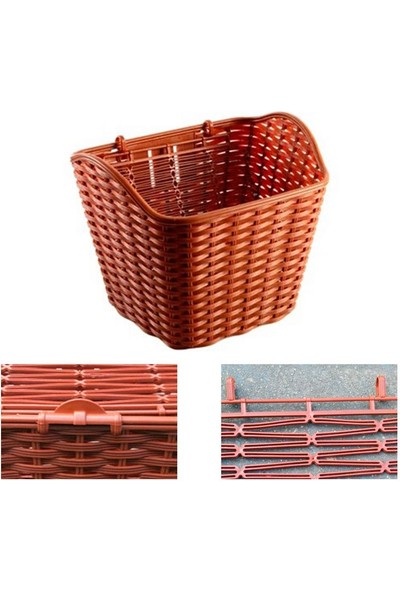 KNT Hasır Desen Bisiklet Sepeti 24/26/28