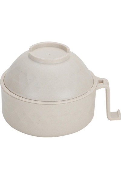 Baosity Ayrılabilir Kapaklı Kase Kaşık Tutucu Seti - Bej (Yurt Dışından)