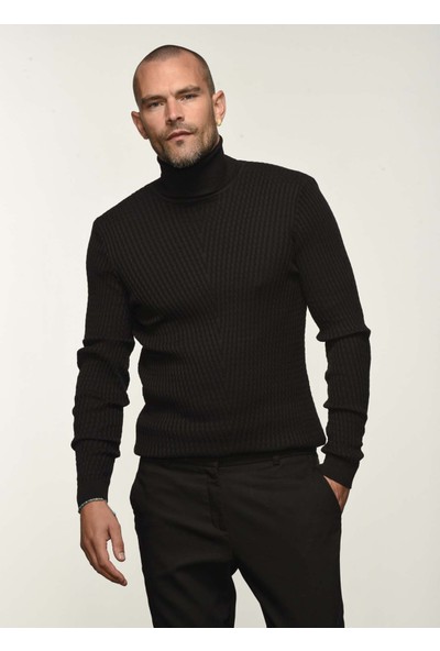 People By Fabrika Siyah Erkek Kazak