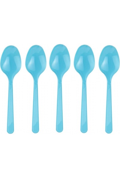 Organizasyon Pazarı Plastik Kaşık A.mavi Renkli 25'li