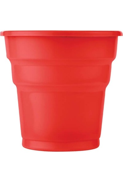 Organizasyon Pazarı Plastik Bardak Kırmızı Renkli 25'li