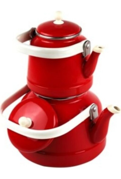 Alev Erzurum Emaye Çaydanlık Takımı