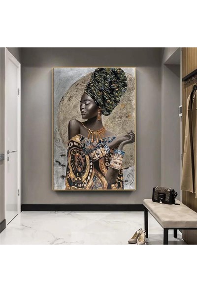 La Sheba Afrikalı Kadın Kanvas Tablo 45X65 cm La Sheba Afrikalı Kadın Kanvas Tablo 45X65 cm