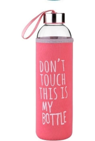 Sin@rasta Borosilikat Pudra Kılıflı 0,5 Litre Matara Cam Suluk 500 ml Cam Su Sişesi