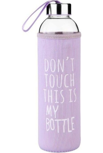 Sin@rasta Borosilikat Lila Kılıflı 0,5 Litre Matara Cam Suluk 500 ml Cam Su Sişesi