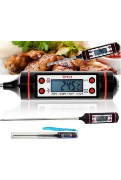 Çınar Hobi Yemek Sıcaklık Isı Ölçer LCD Di̇ji̇tal Gıda Termometre Metal Proplu Sıcaklık Ölçer Çınar Hobi Yemek Sıcaklık Isı Ölçer LCD Di̇ji̇tal Gıda Termometre Metal Proplu Sıcaklık Ölçer