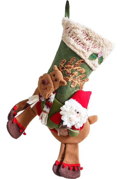 Lovoski Flanel Noel Çorap Hediye Çantası Noel Hediyesi Şömine Noel A Lovoski Flanel Noel Çorap Hediye Çantası Noel Hediyesi Şömine Noel A