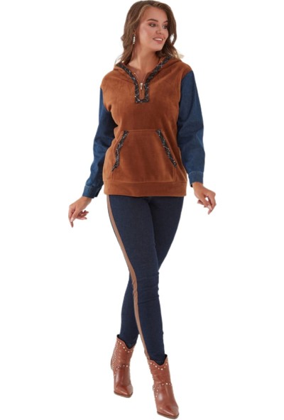 Endee Collection Şık ve Spor Büyük Beden Sweatshirt