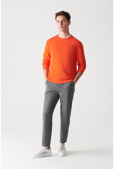 Avva Erkek Gri Yandan Cepli Düz Leisure Fit Pantolon A12Y3042