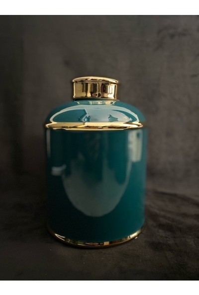 Lucky Art Dekoratif Petrol Yeşili Küp 25X18