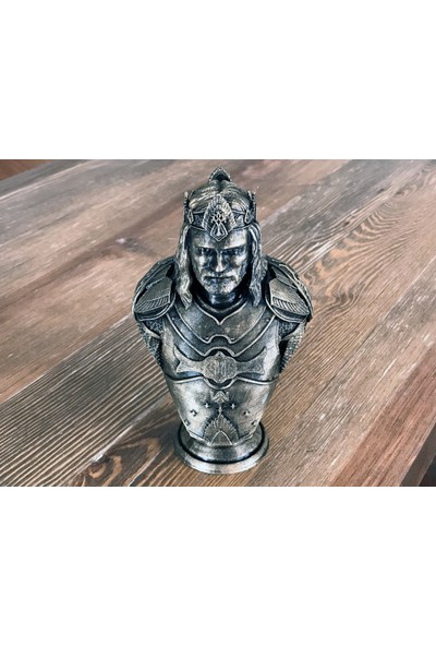 Carbontech3D Aragorn Yüzüklerin Efendisi Büst Dekoratif Figür Heykelcik