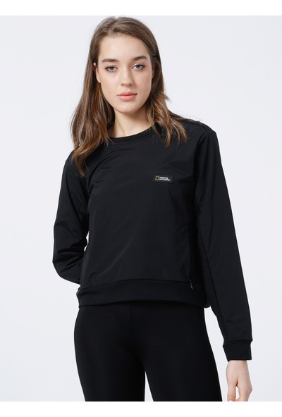 National Geographic W-Francis Bisiklet Yaka Siyah Kadın Sweatshirt