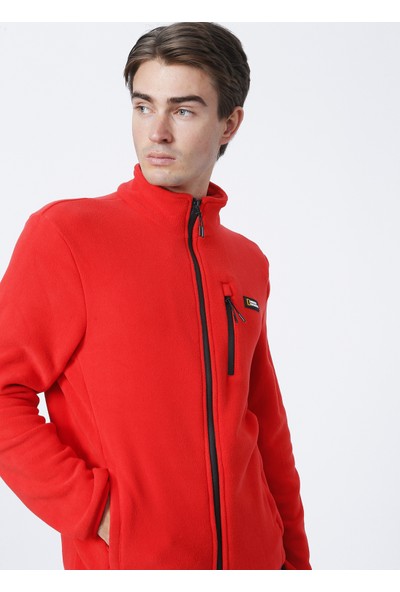 National Geographic Dik Yaka Standart Kalıp Düz Kırmızı Erkek Polar Sweatshirt- I-Etna National Geographic Dik Yaka Standart Kalıp Düz Kırmızı Erkek Polar Sweatshirt- I-Etna