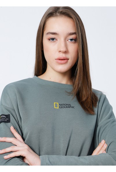 National Geographic C-W-Irlanda Bisiklet Yaka Uzun Kollu Crop Baskılı Haki Kadın Sweatshirt National Geographic C-W-Irlanda Bisiklet Yaka Uzun Kollu Crop Baskılı Haki Kadın Sweatshirt