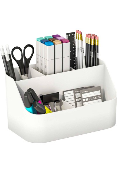 Ferhome Makyaj Organizer Masaüstü Kalemlik 5 Bölmeli Kozmetik Makyaj Düzenleyici ve Organizeri