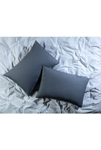 Madame Coco Ciel Yastık Kılıfı Seti - Koyu Gri