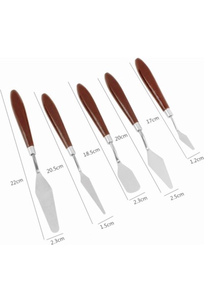 Elegantshop - Metal Spatula 5'li Seti