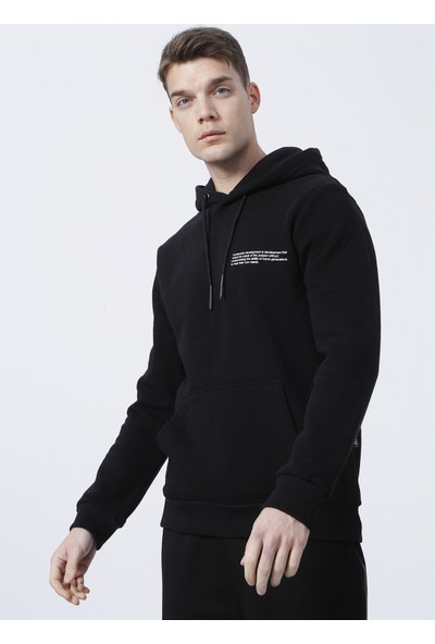 Only & Sons Kapüşonlu Uzun Kollu Normal Kalıp Düz Siyah Erkek Sweatshirt Only & Sons Kapüşonlu Uzun Kollu Normal Kalıp Düz Siyah Erkek Sweatshirt