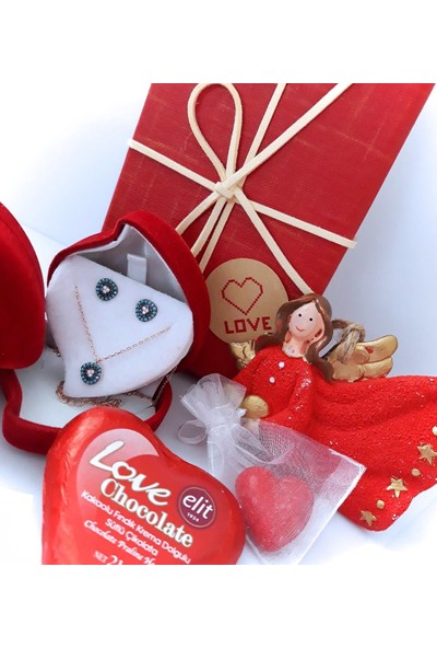 Rams Gümüş Minimal Nazar Kolye ve Küpe Takı ve Hediye Seti