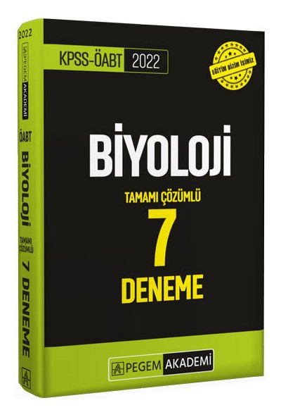 Pegem Akademi Yayıncılık 2022 KPSS ÖABT Biyoloji 7 Deneme