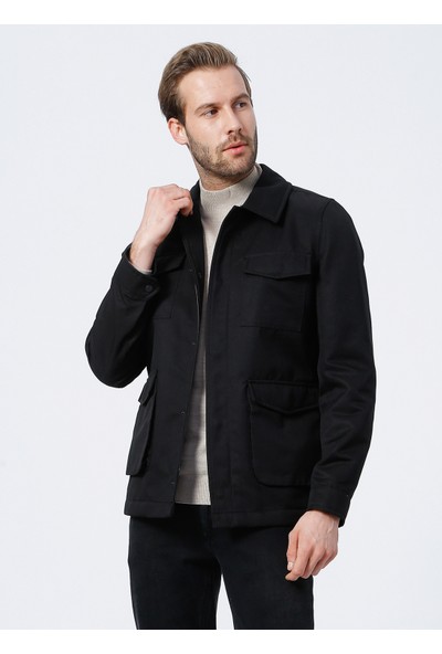 Fabrika Comfort cm Mnt 223 Ceket Yaka Regular Fit Siyah Erkek Kaban Fabrika Comfort cm Mnt 223 Ceket Yaka Regular Fit Siyah Erkek Kaban