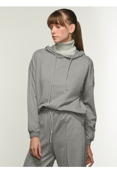 NG Style NGKAW21SW0002 Kapüşonlu Normal Kalıp Antrasit Kadın Sweatshirt NG Style NGKAW21SW0002 Kapüşonlu Normal Kalıp Antrasit Kadın Sweatshirt