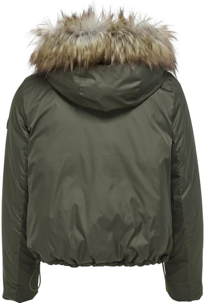 Only Onlmisty Fur Jacket cc Otw Normal Kalıp Düz Haki Kadın Ceket