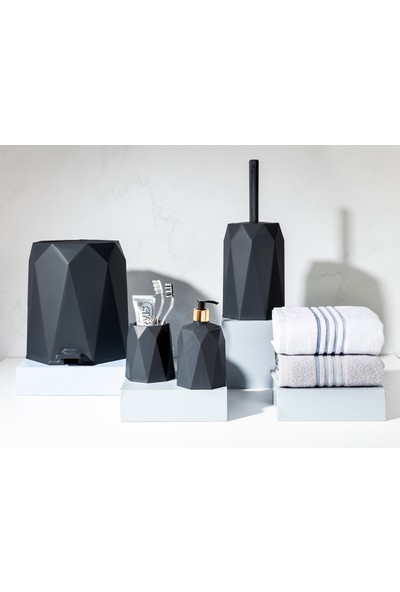 Madame Coco Sherrie 4'lü Banyo Seti - Antrasit