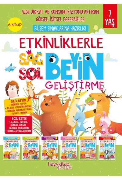 Etkinliklerle Sağ Beyin Sol Beyin Geliştirme 7 Yaş - 6’lı Set - Canan Öztürk