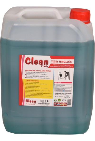 Clean Fresh Yüzey Temizleyici Çam Ferahlığı 5 Lt Clean Fresh Yüzey Temizleyici Çam Ferahlığı 5 Lt