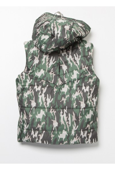 Limon Kapüşonlu Çok Renkli Erkek Çocuk Yelek