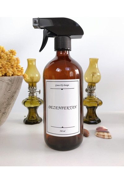 Green Fly Design Amber Cam Şi̇şe 500 ml Dezenfektan