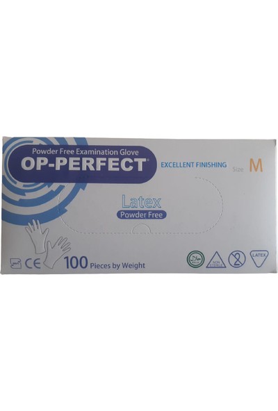 Op Perfect Pudrasız Lateks Eldiven M 100'LÜ