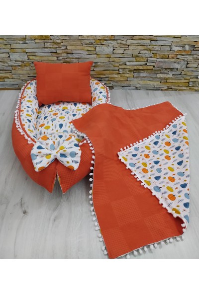 Renkli Evim Beyşehir Babynest Pike Taba Pike Bal Kabağı Müslin