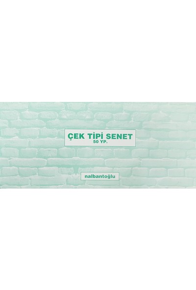 Nalbantoğlu Çek Tipi Bono Senet 50 Yaprak Nalbantoğlu Çek Tipi Bono Senet 50 Yaprak
