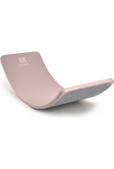 Wavy Board Pembe Denge Tahtası Doğal Ahşap Organik Boya Gri Keçeli Zemin Wavy Board Pembe Denge Tahtası Doğal Ahşap Organik Boya Gri Keçeli Zemin