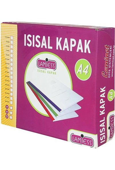 Lamiess Isısal Cilt Kapağı 9 mm 100'LÜ Siyah Lamiess Isısal Cilt Kapağı 9 mm 100'LÜ Siyah