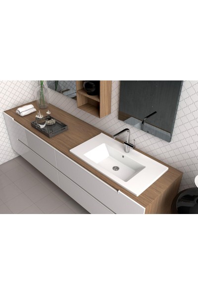 Otto Bagno Trio 85 cm Seramik Lavabo