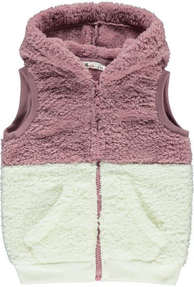 Civil Girls Kız Çocuk Kapüşonlu Yelek 2-5 Yaş Mürdüm