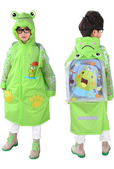 Gogoo Okul Çantalı Çocuk Yağmurluk-Mavi (Yurt Dışından)