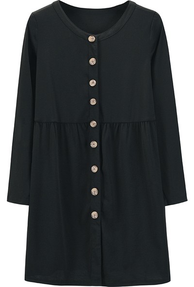 Gogoo V Yaka Günlük Uzun Bluz Kaban (Yurt Dışından) Gogoo V Yaka Günlük Uzun Bluz Kaban (Yurt Dışından)